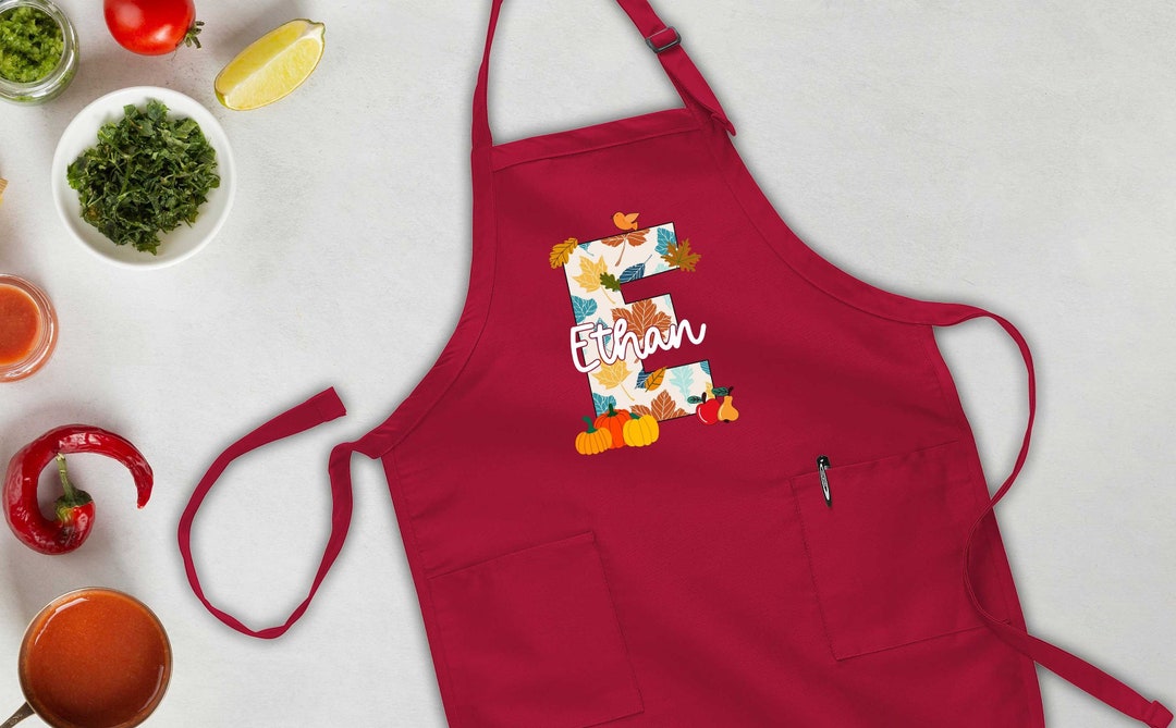 Personalized Fall Apron, Custom Thankful Apron, Pumpkin Apron ...