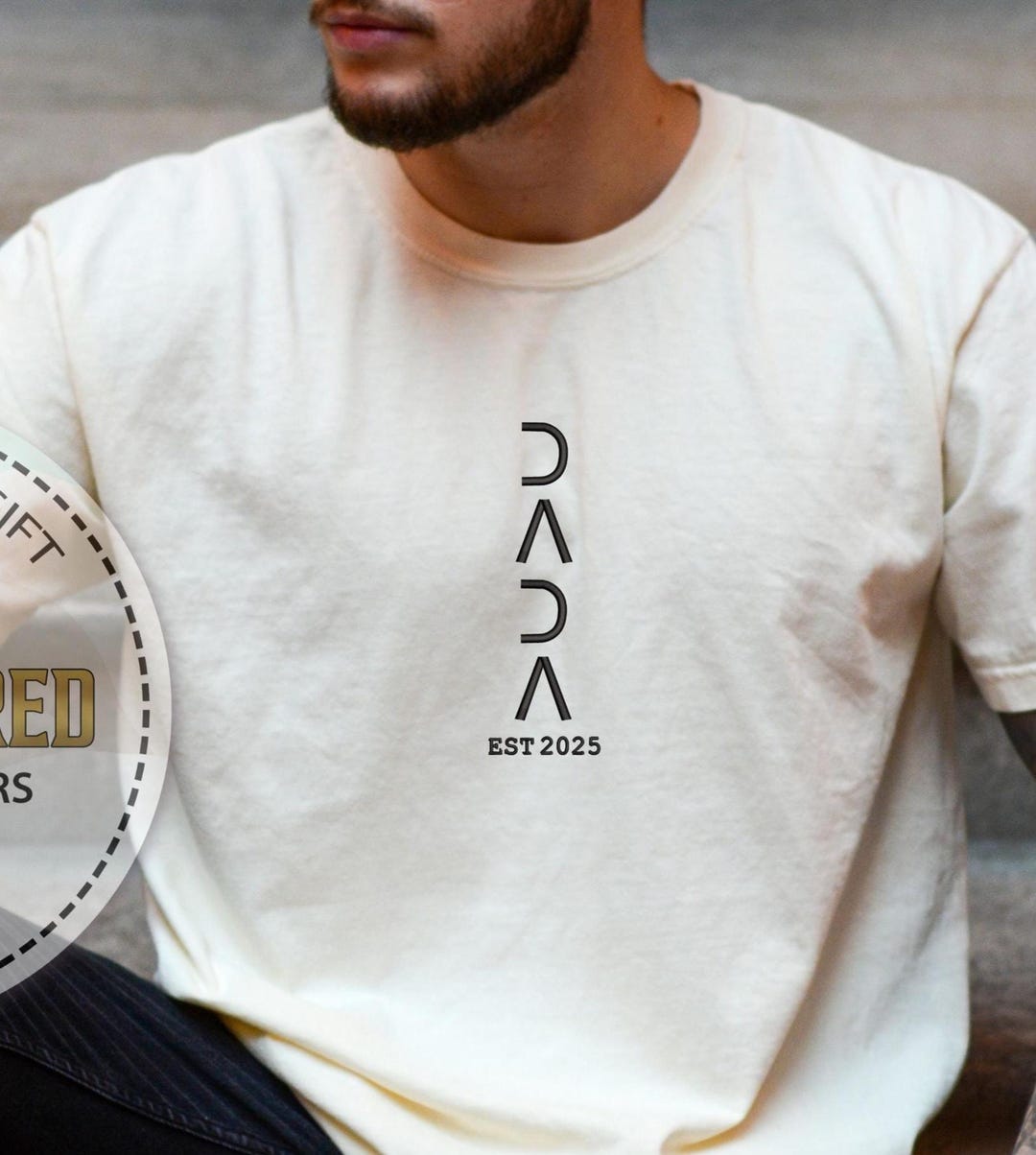 Embroidery Dada Shirt, Father Day Gift, Comfort Colors, Embroidery Papa ...
