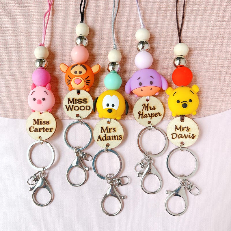 Cartoon Teacher Lanyards - Etsy UK