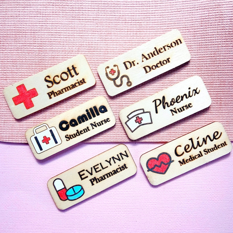 Doctor Name Tag - Etsy