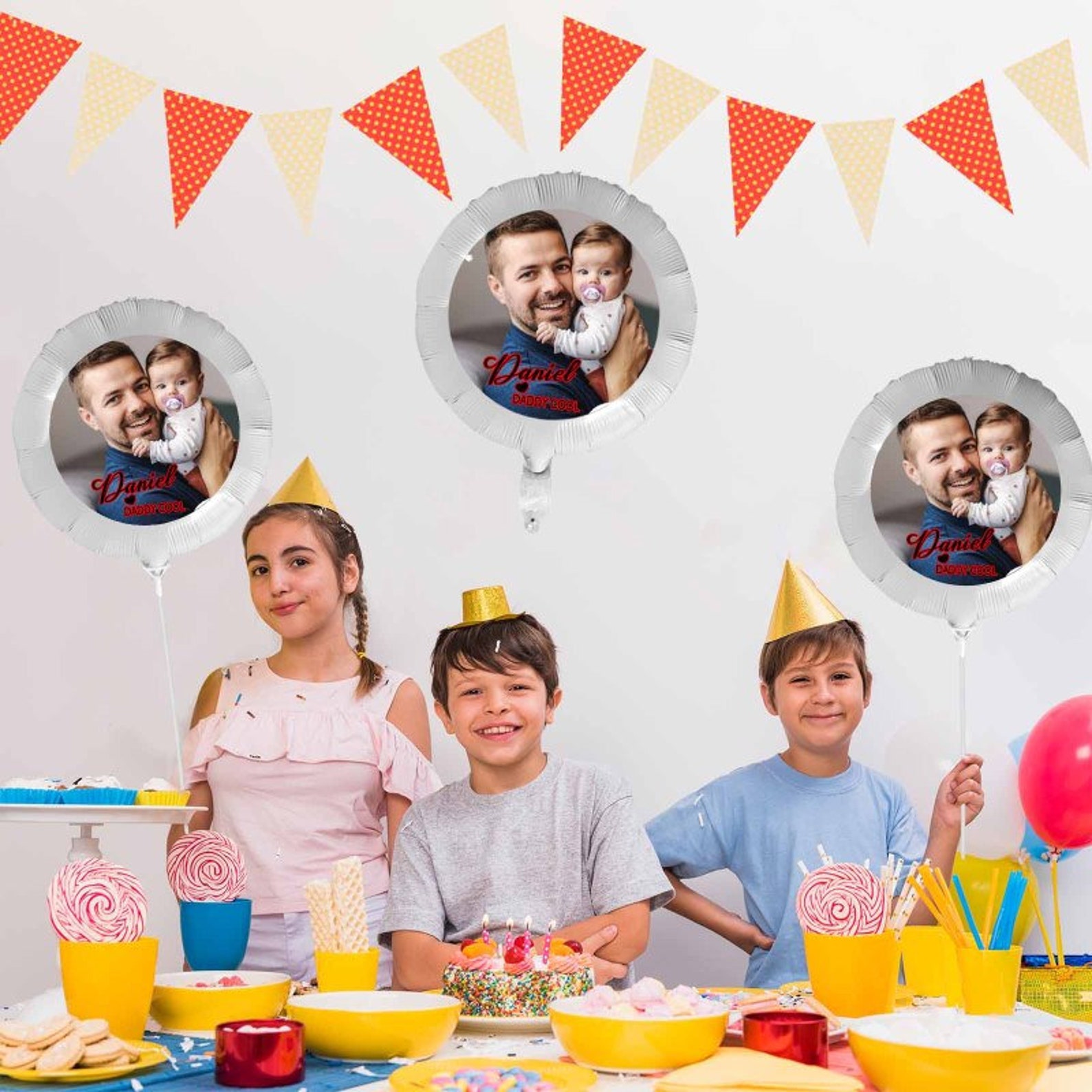 Personalized Father's Day Gift for Dad, Custom Foil Balloons Made in USA, Happy Birthday Balloon ...