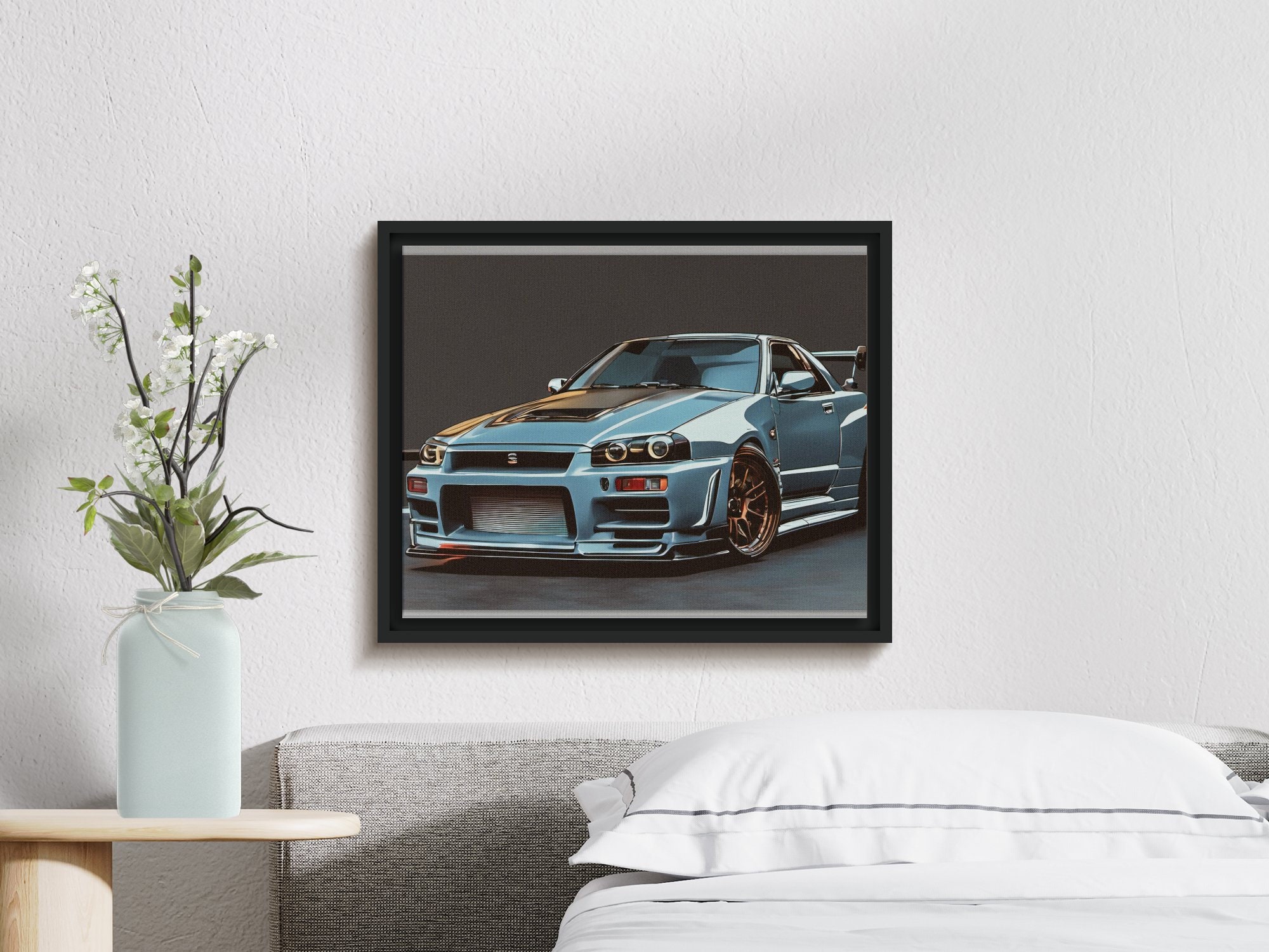 Nissan Skyline R34 Gtr Wall Art Custom Modern Geometric - Etsy