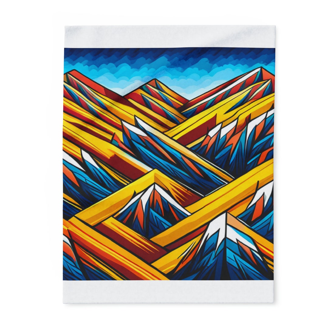 Colorful Abstract Mountain Graphic Designer Navajo Inspired - Etsy