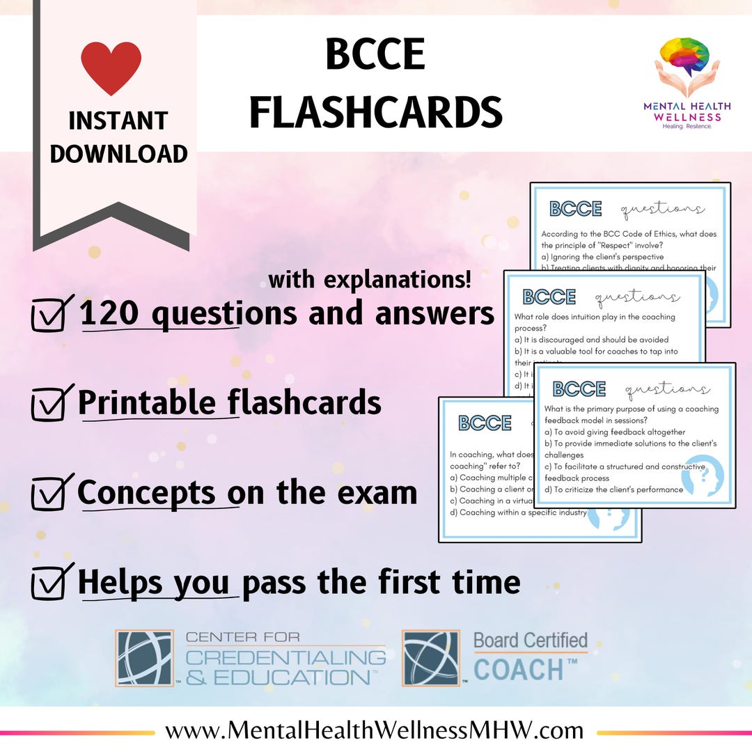 CCE Board Certified Coach Exam (BCCE) Study Guide Prep Flashcards (new ...