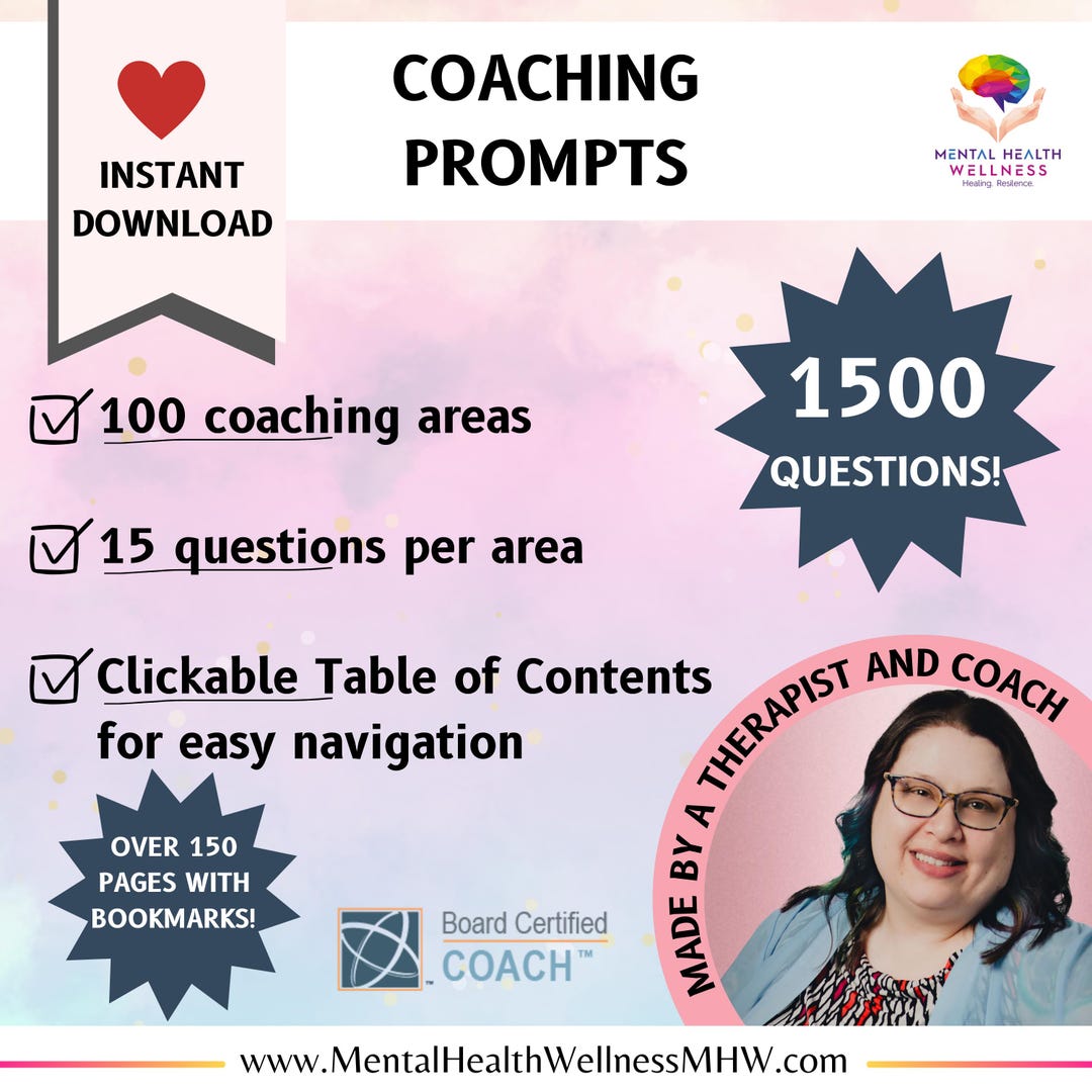 100 Coach Areas: 1500 Question Prompts Coaching Interventions Starter ...