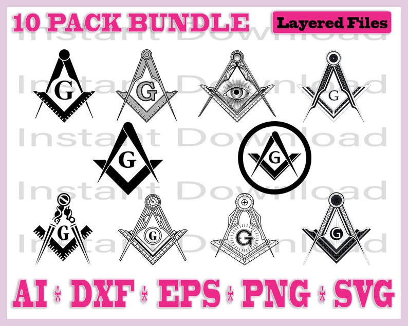 Masonic Symbol Freemason Svg, Mason Vector File, Mason Silhouette ...