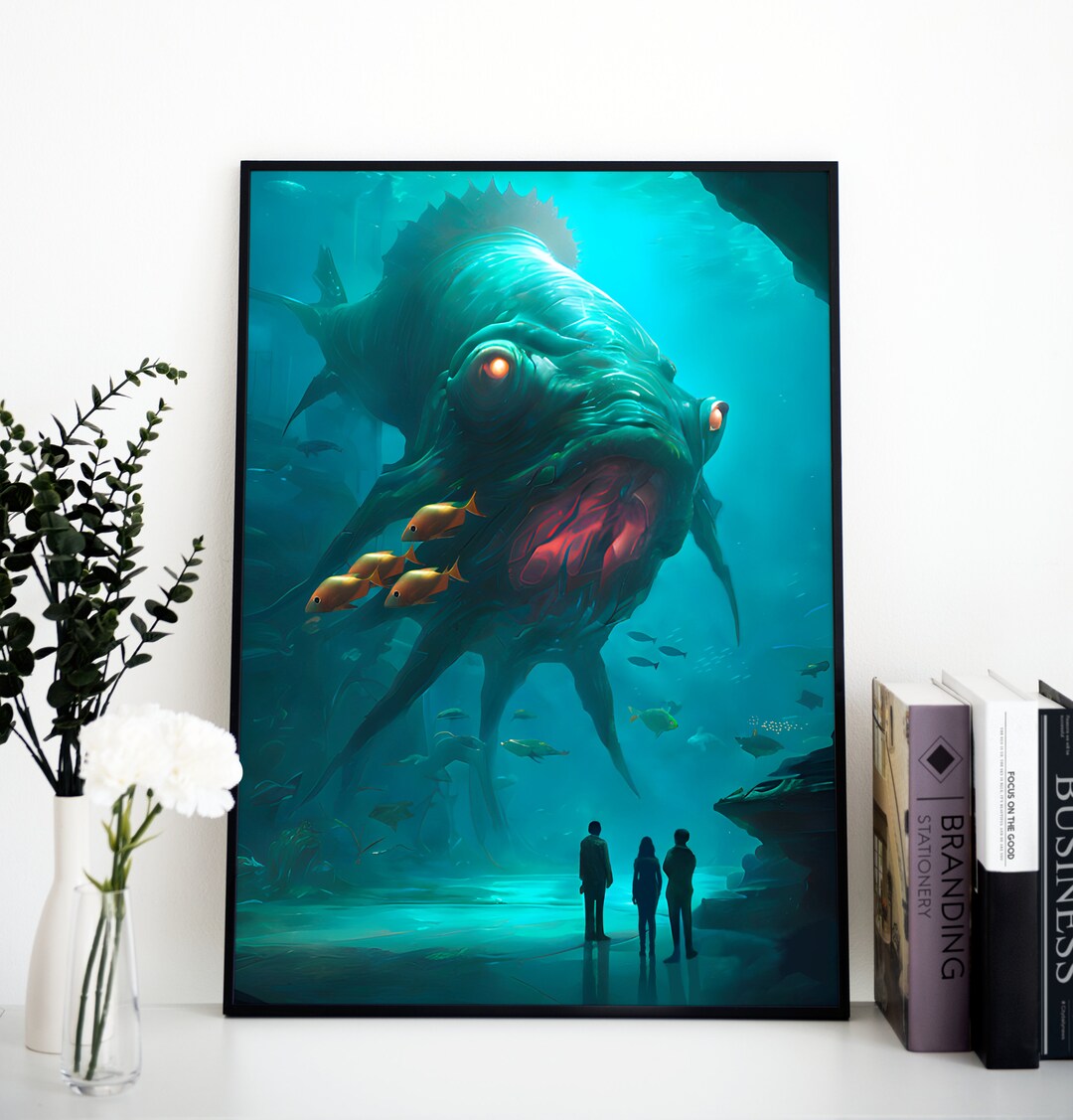 Sci Fi Wall Art Science Fiction Poster Alien Aquarium Print - Etsy