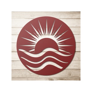 Boho Tropical Coastal Sun Metal Wall Art Sculpture Art Nature ...