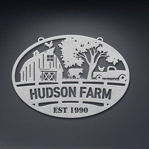 Personalized Metal Farm Sign Custom With Your Text Weatherproof Piece ...
