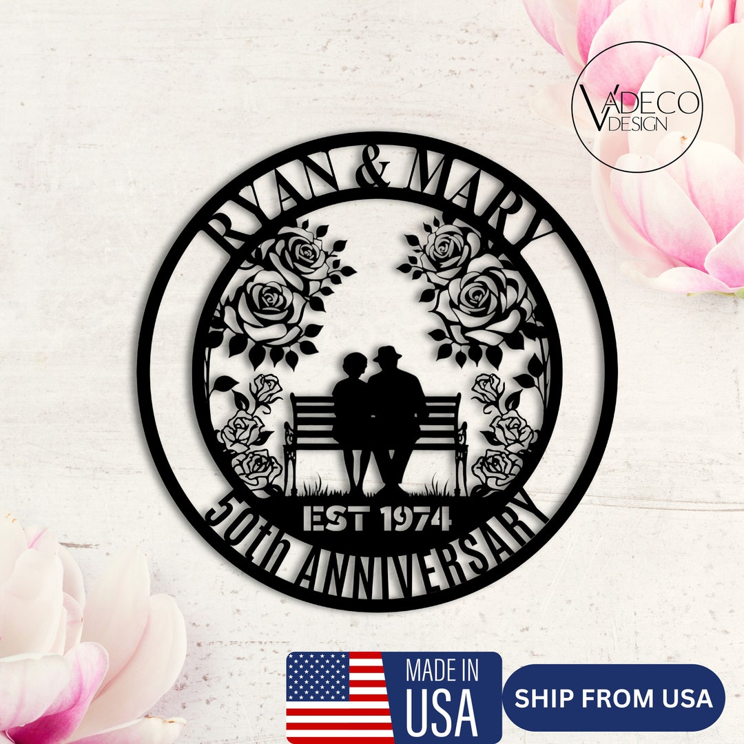 Custom 50th Anniversary Wedding Gift for Parents Wedding Anniversary ...