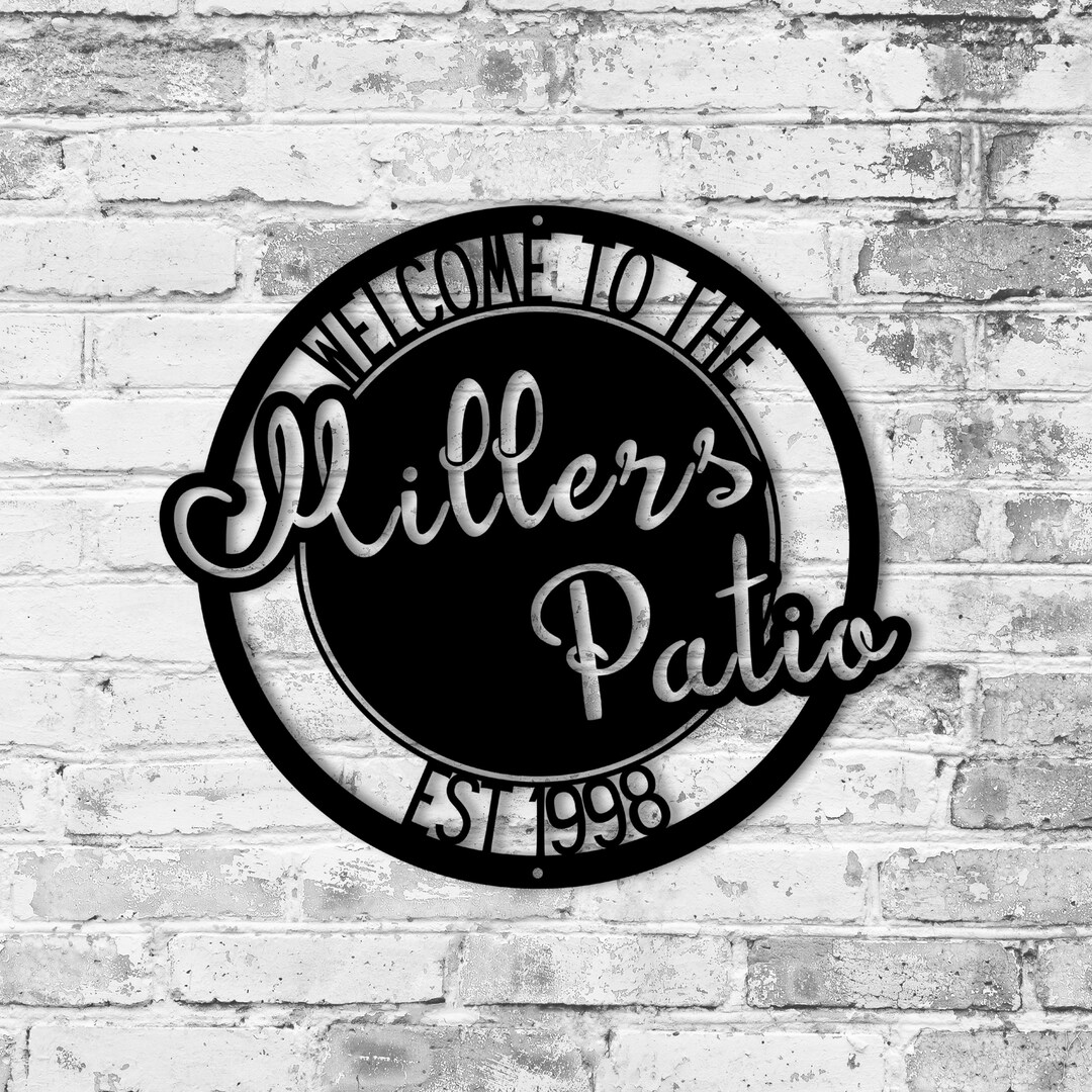 Custom Patio Sign Welcome Sign Personalized Your Own Wording Text ...