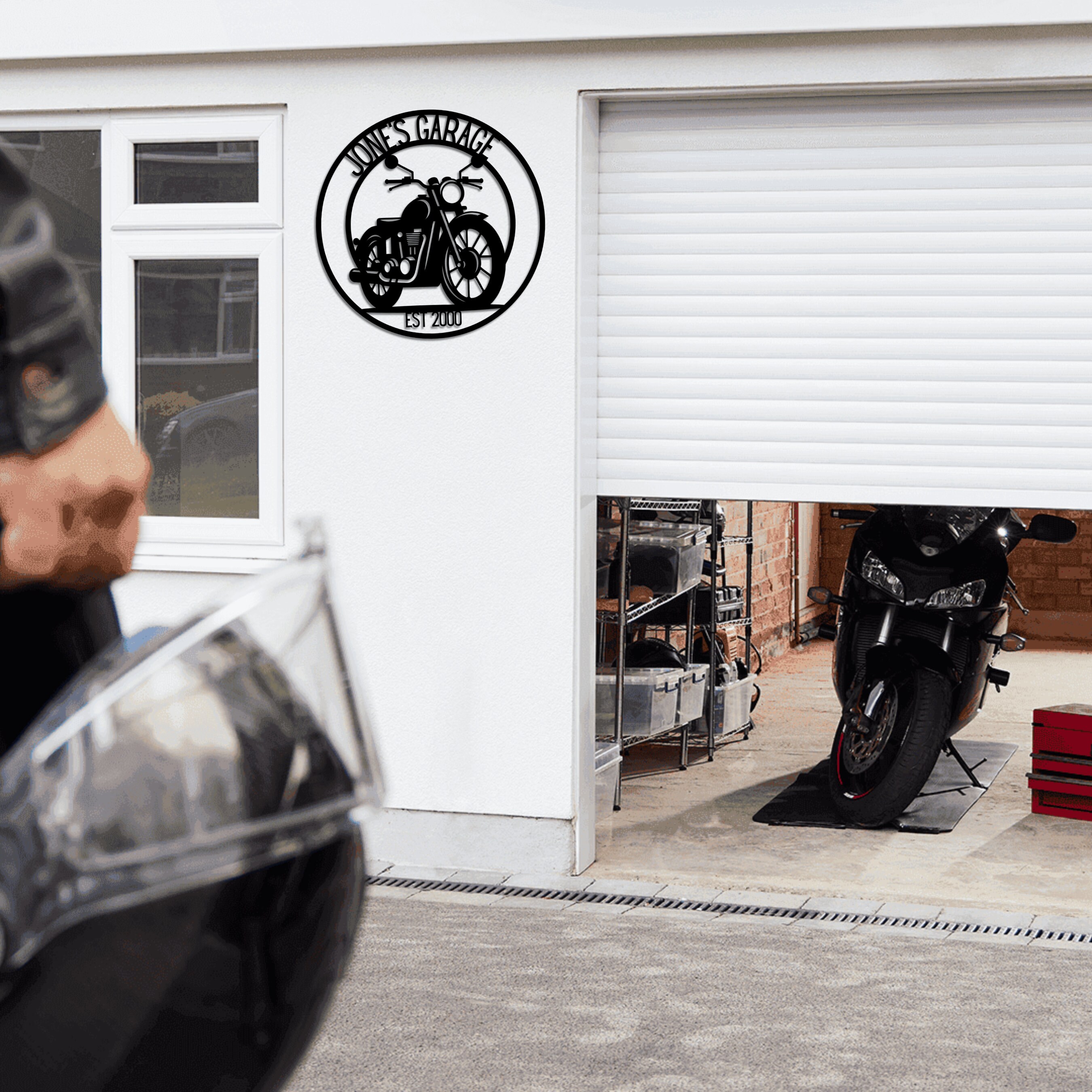 Custom Motorcycle Biker Name Custom Bobber Garage Signs Metal Wall Art ...