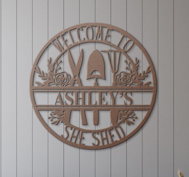 Custom She Shed Metal Sign Personalized She Shed Sign Woman Cave Sign ...