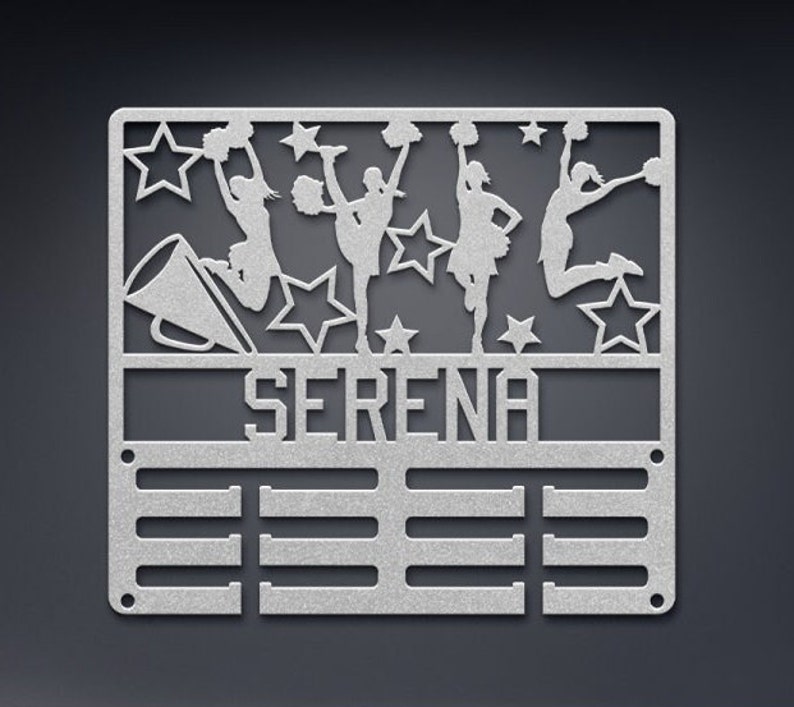 Personalized Cheerleader Metal Medal Hanger Monogram 12 Rungs for ...