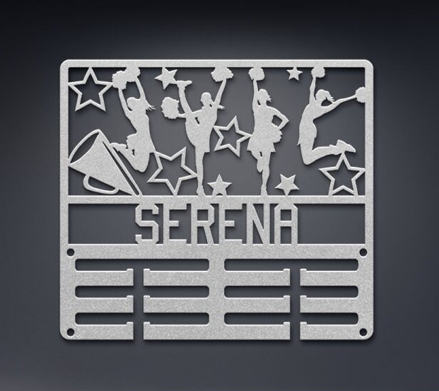 Personalized Cheerleader Metal Medal Hanger Monogram 12 Rungs for ...