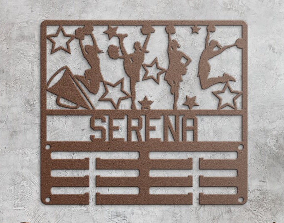 Personalized Cheerleader Metal Medal Hanger Monogram 12 Rungs for ...