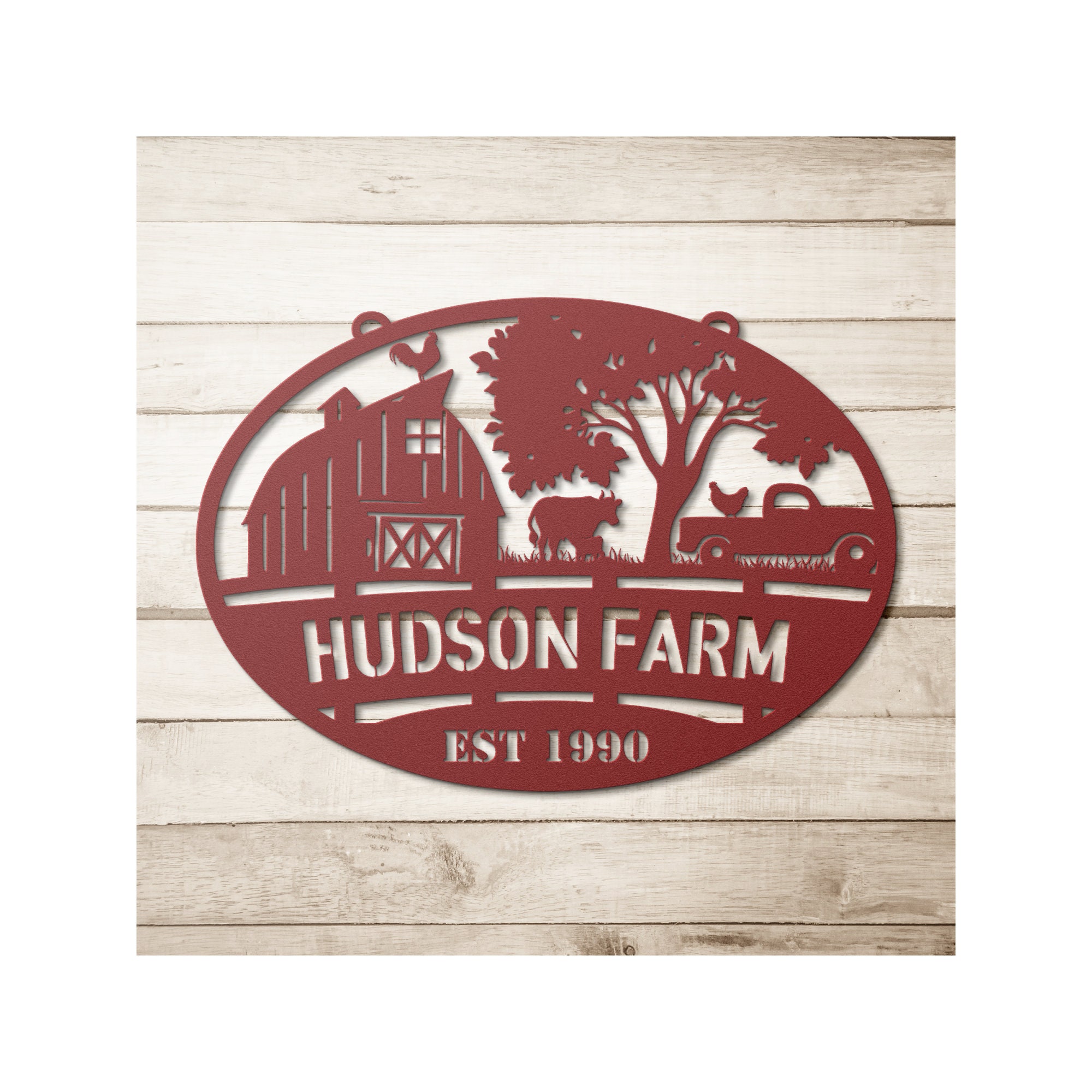 Personalized Metal Farm Sign Custom With Your Text Weatherproof Piece ...