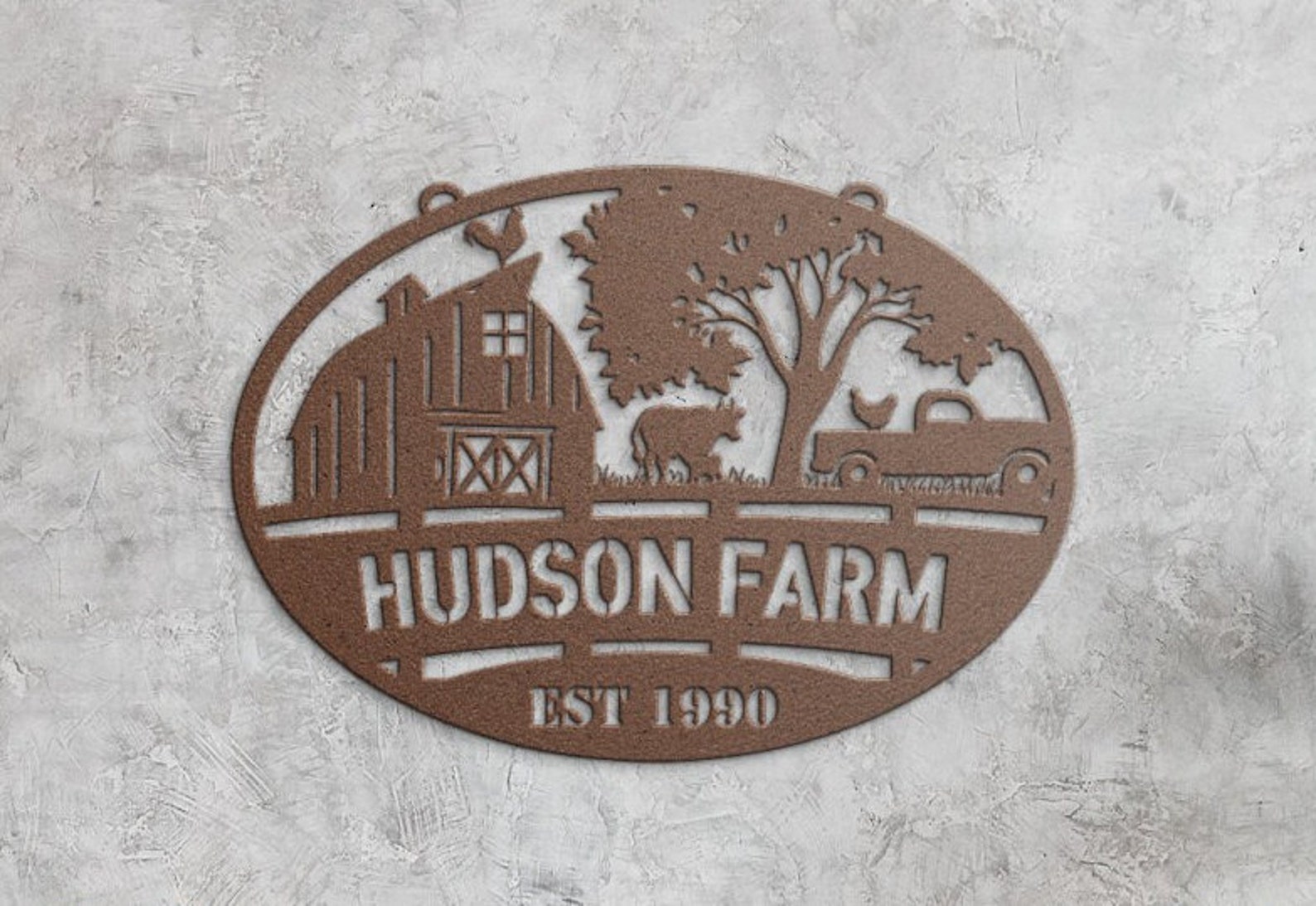 Personalized Metal Farm Sign Custom With Your Text Weatherproof Piece ...