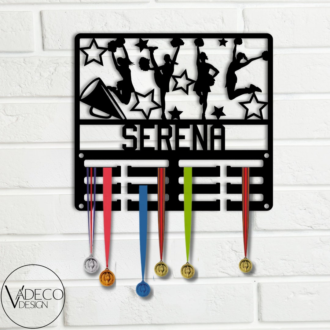 Personalized Cheerleader Metal Medal Hanger Monogram 12 Rungs for ...