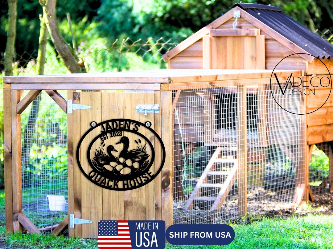 Custom Duck Farm Sign Personalized Last Name Sign Quack Shack Metal ...