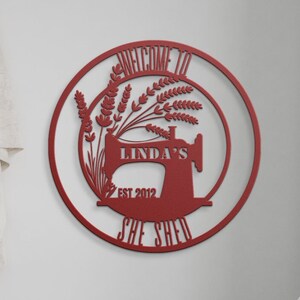 Custom She Shed Sewing Metal Sign Quilting Sign for Sewing Room Decor ...