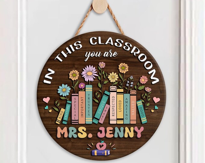 Custom Teacher Welcome Back to School Gift, Personalized 3D Teacher ...
