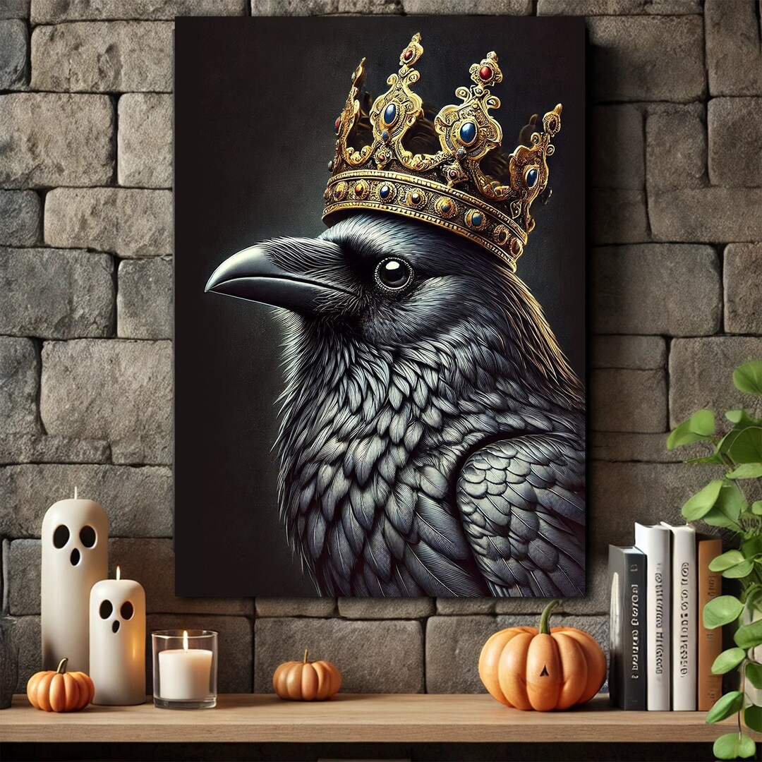 King Crow Print, Vintage Poster, Art Poster Print, Gothic Victorian ...