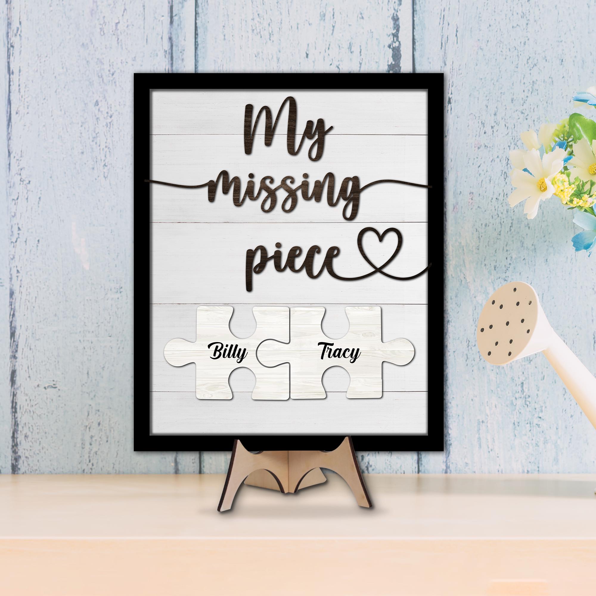 My Missing Piece Sign Valentines Day Gift Custom, Gifts for Husband ...