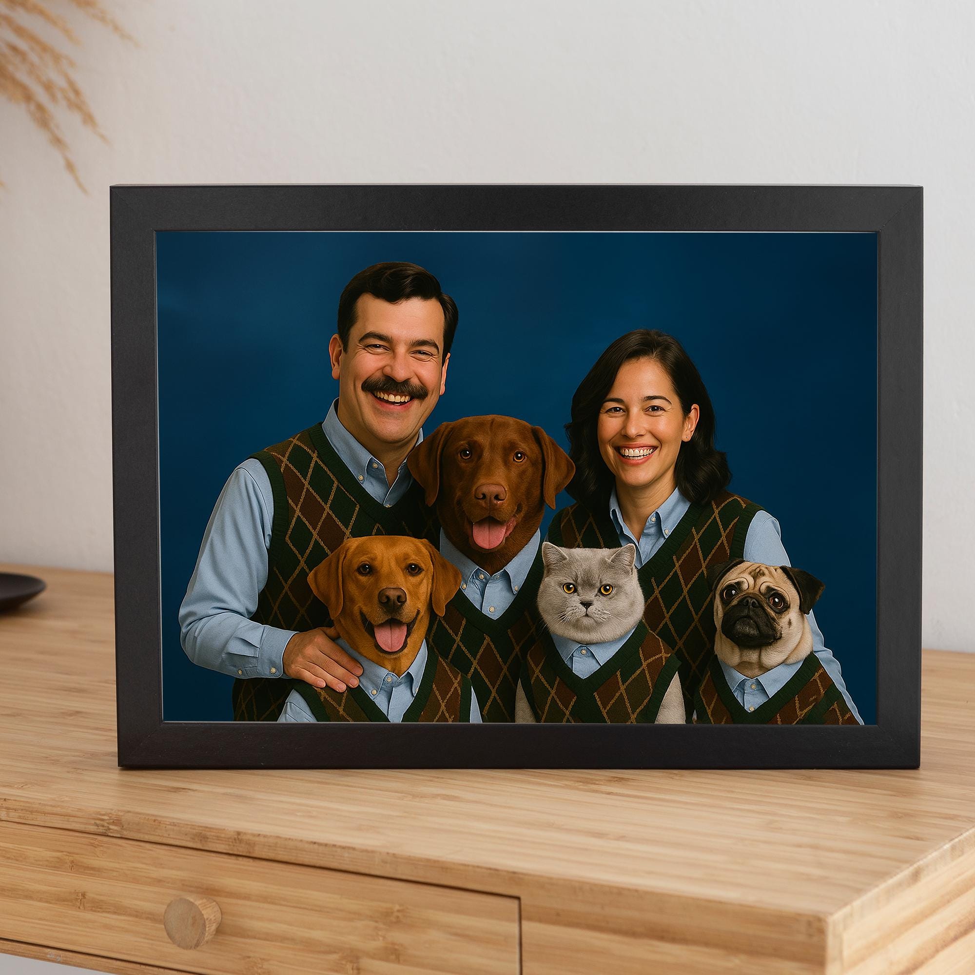 Step Brothers Pet Portrait Family Portrait, Human and Pet Custom ...