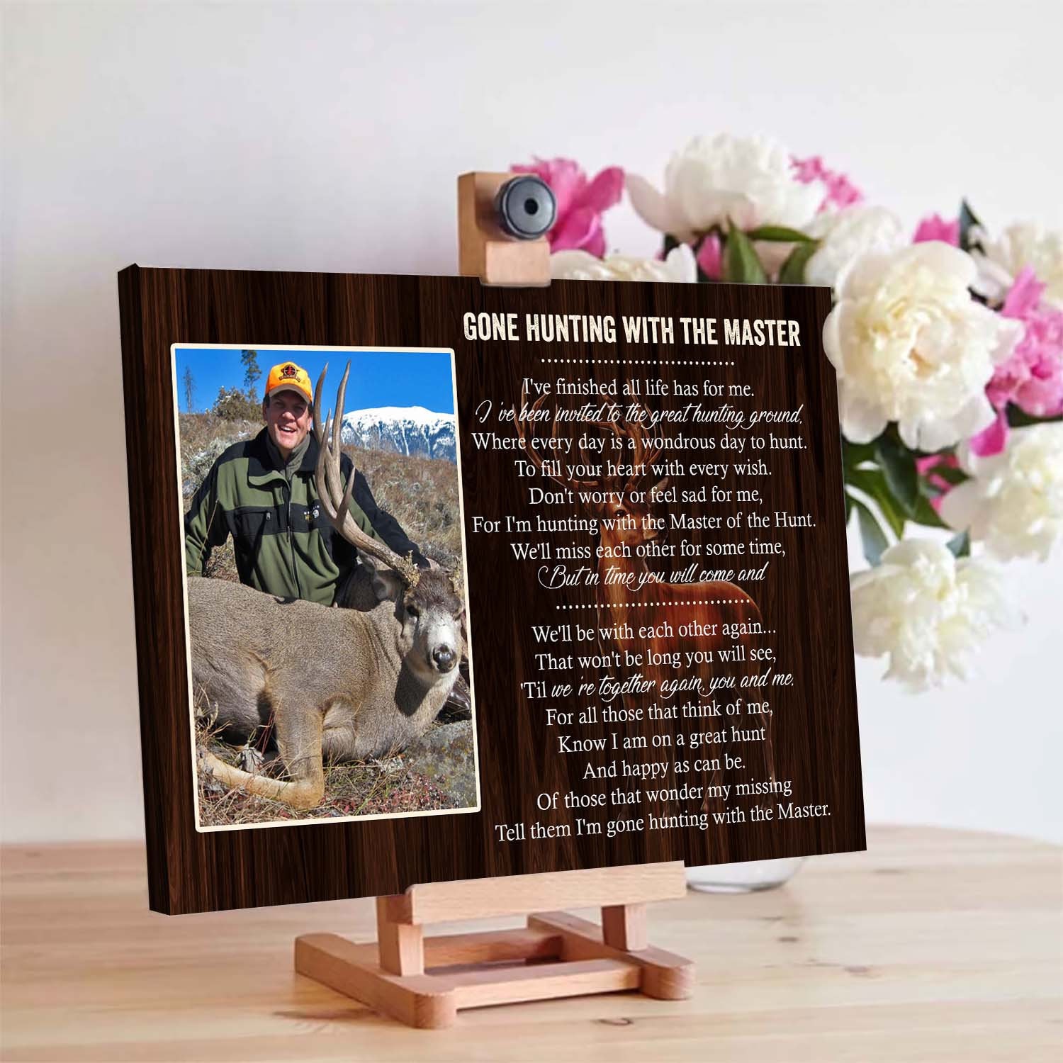 Personalized Gone Hunting Memorial Canvas, in Loving Memory of Hunter ...