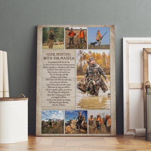 Personalized Gone Hunting Memorial Canvas, in Loving Memory of Hunter ...