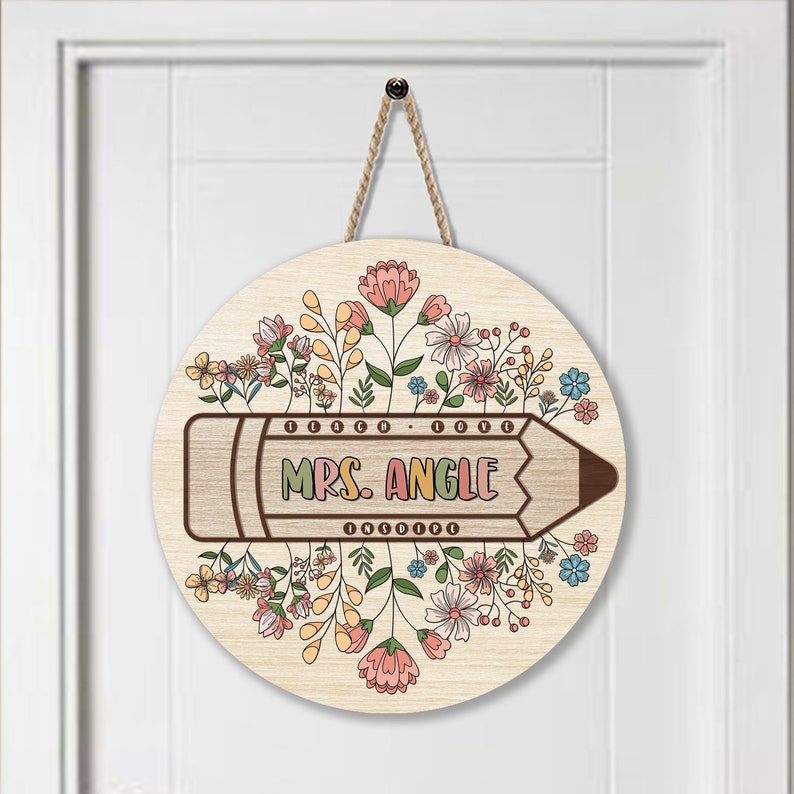 Teacher Door Hanger, Classroom Decor, Teacher Gifts Personalized ...