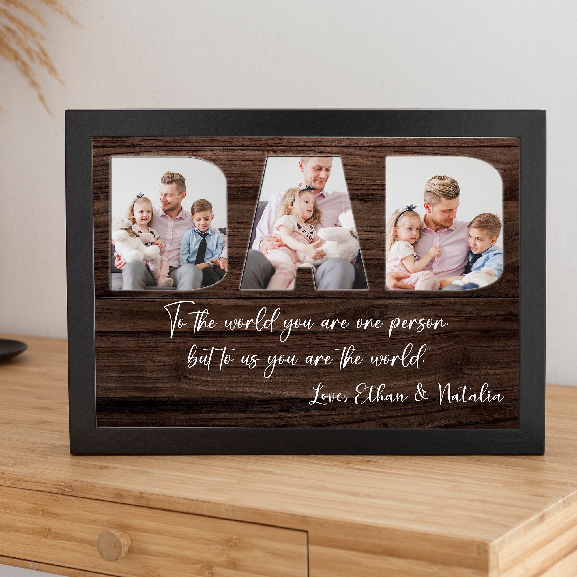 Custom Dad Sign With Photos, Personalized Gifts for Dad From Kids ...