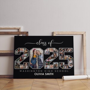 Class of 2025 Photo Collage, Personalized Graduation Gift, Senior Year ...
