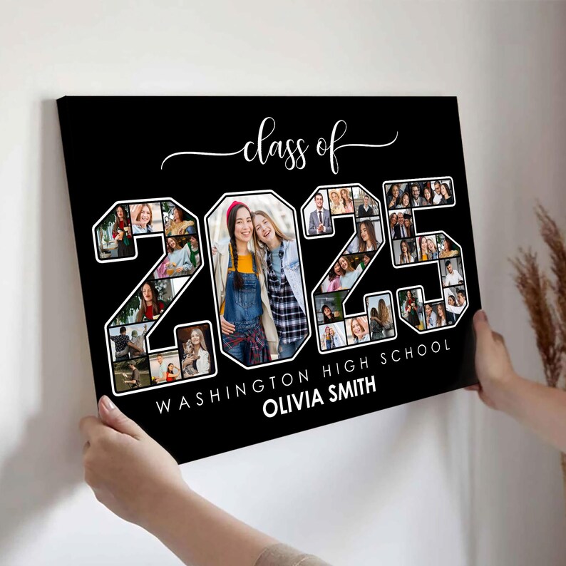 Class of 2025 Photo Collage, Personalized Graduation Gift, Senior Year ...