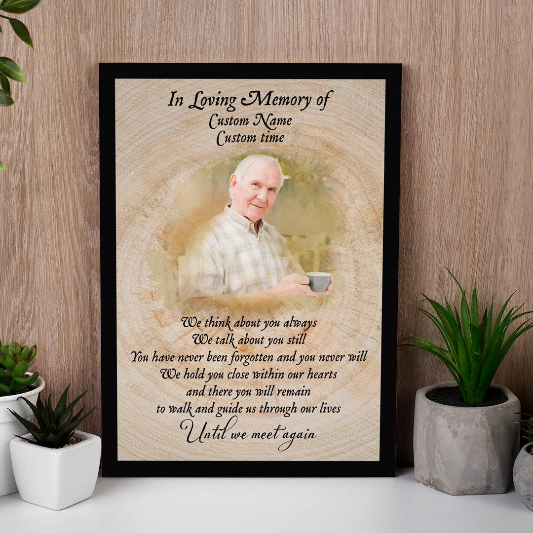 In Loving Memory of Dad Canvas, Loss of Dad Memorial Wall Art, Sympathy ...