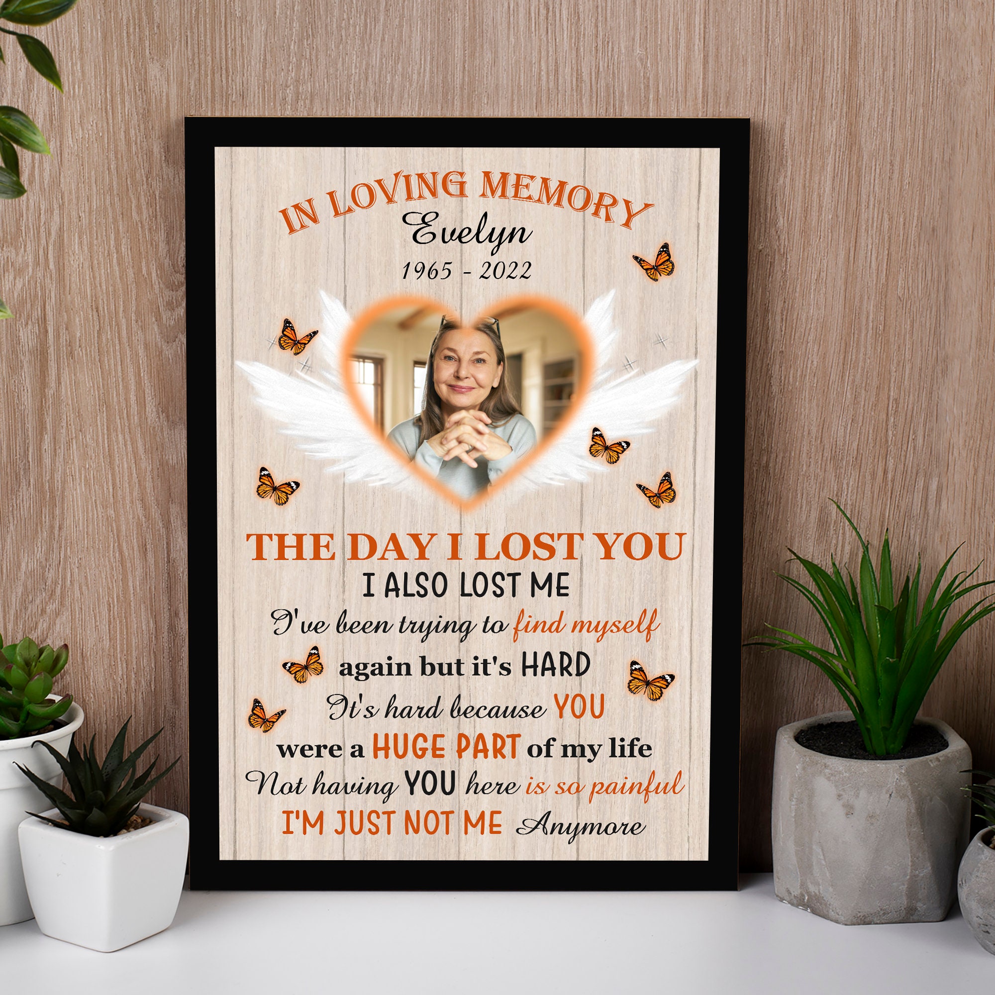 Personalized Memorial in Loving Memory Canvas, Sympathy Father Rest in ...