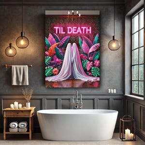 Two Ghost Best Friend Canvas, Ghost Artwork, Best Friends Gift Women ...