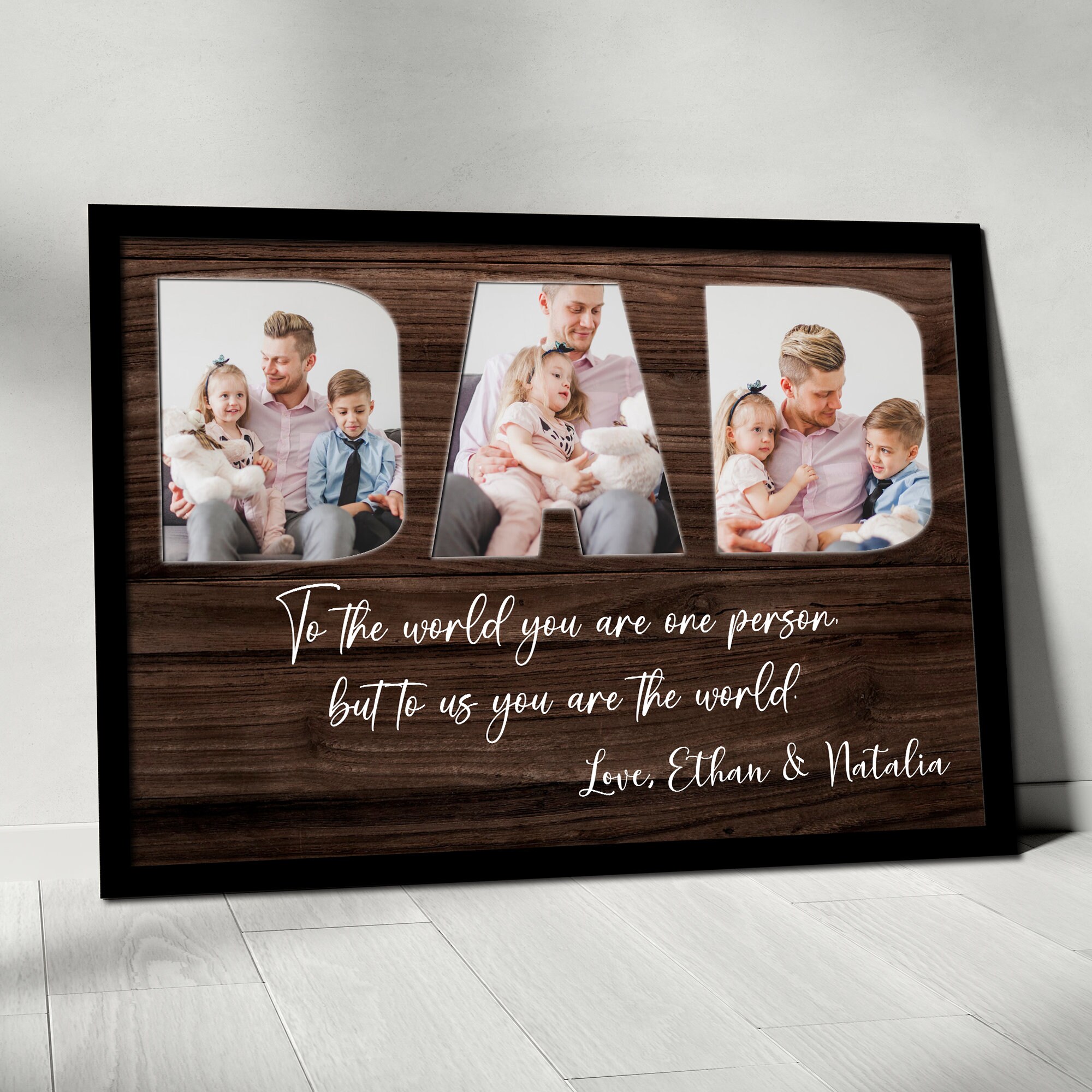 Custom Dad Sign With Photos, Personalized Gifts for Dad From Kids ...