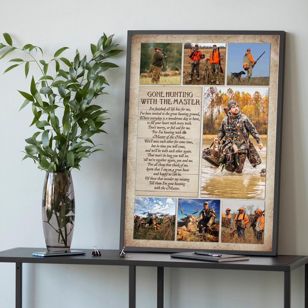 Personalized Gone Hunting Memorial Canvas, in Loving Memory of Hunter ...
