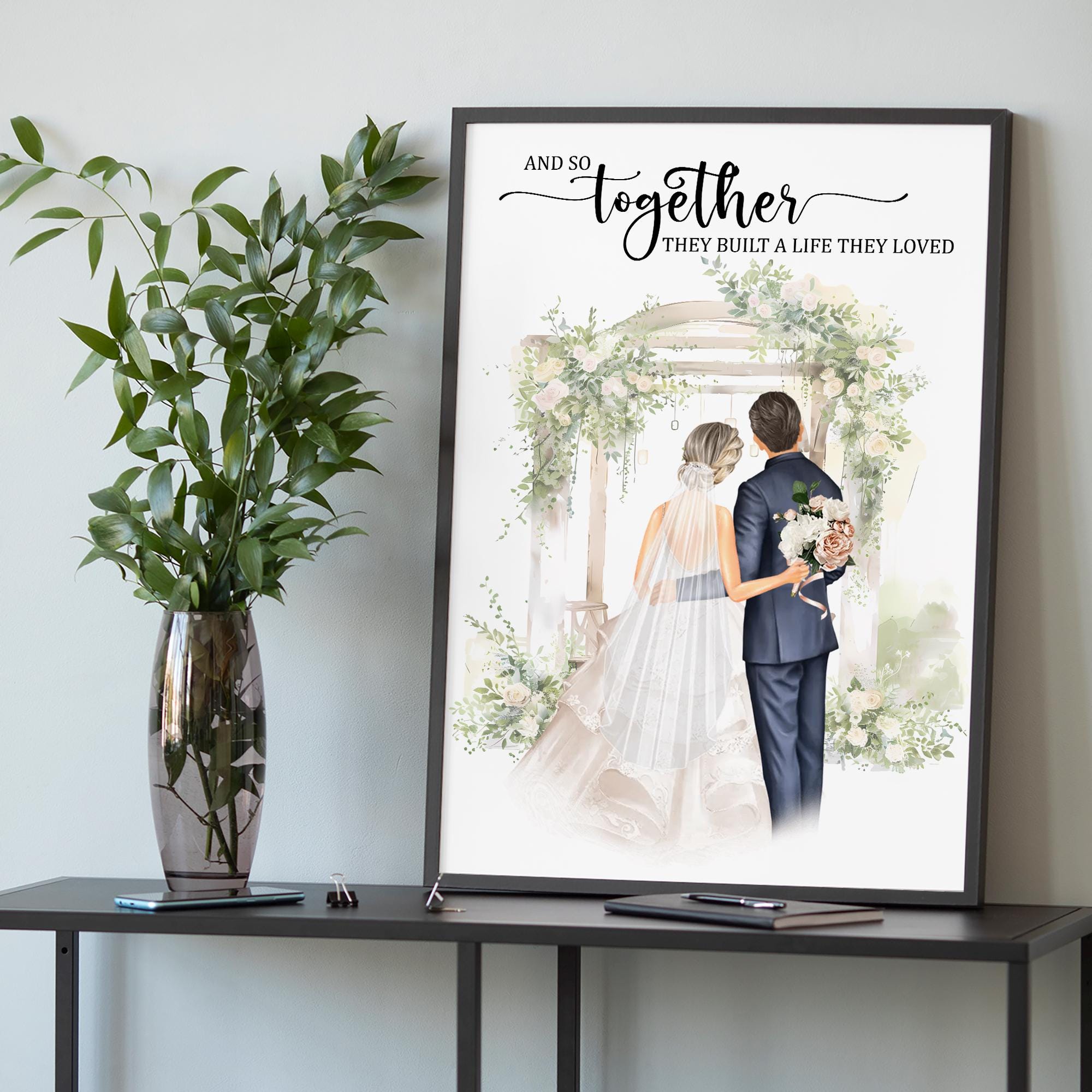 Custom Wedding Canvas With Names & Date – Personalized Wall Art ...