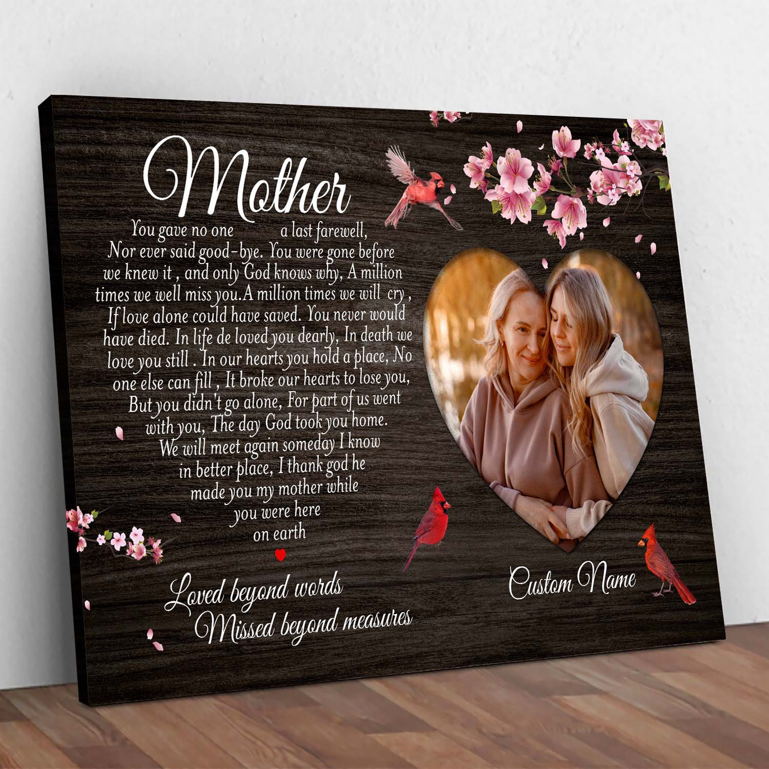 In Loving Memory of Dad Canvas, Memorial Canvas for Loss of Dad Mom ...