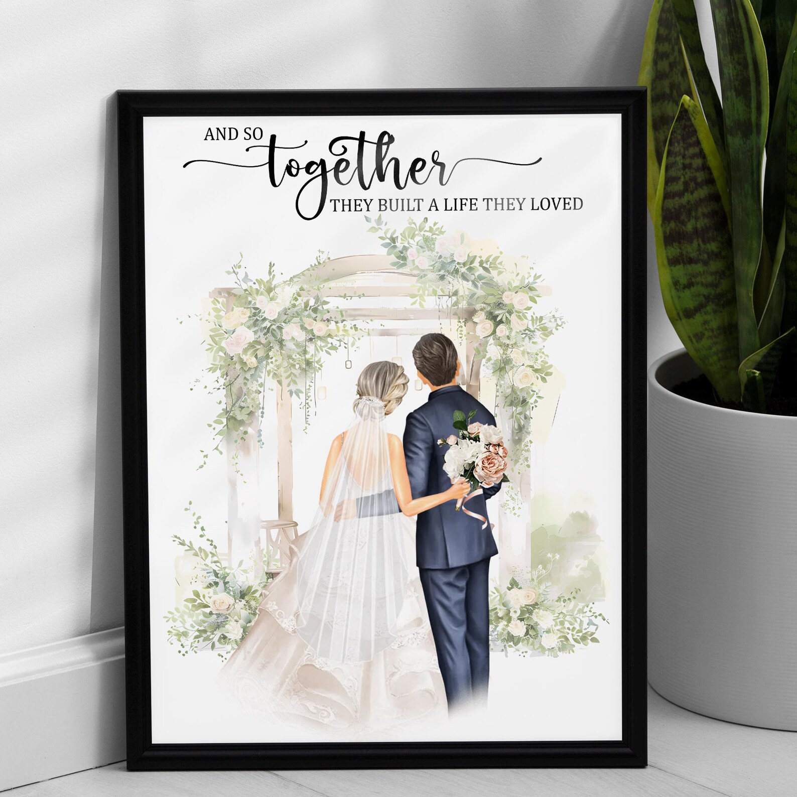 Custom Wedding Canvas With Names & Date – Personalized Wall Art ...