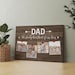 Dad Photo Canvas Gift, Rustic Wood Design, Personalized Family Wall Art ...