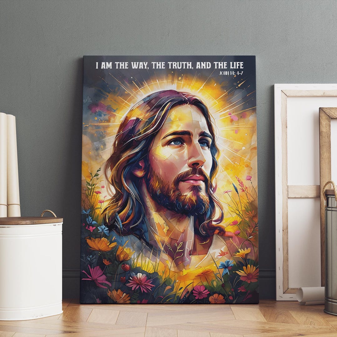 I Am the Way Easter Canvas, Easter Decor, Spring Poster, Jesus Wall ...