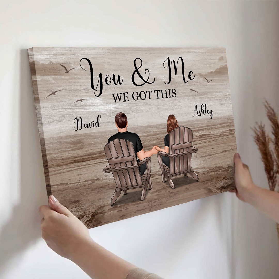 Custom Couple You and Me We Got This Canvas Poster, Couple Beach ...
