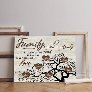 Custom Family Tree Canvas, Custom Name Canvas, Family Garden Canvas ...