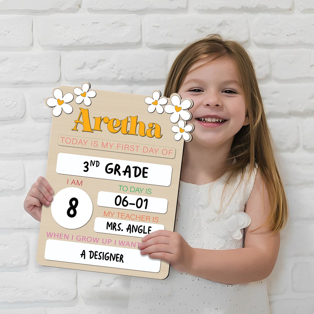 First Day of School Sign, Back to School Sign, First Day of Preschool ...
