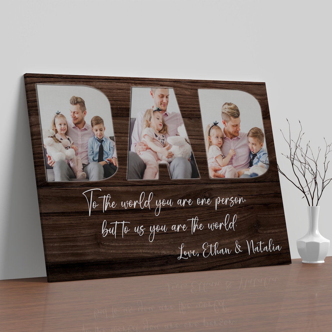 Custom Dad Sign With Photos, Personalized Gifts for Dad From Kids ...