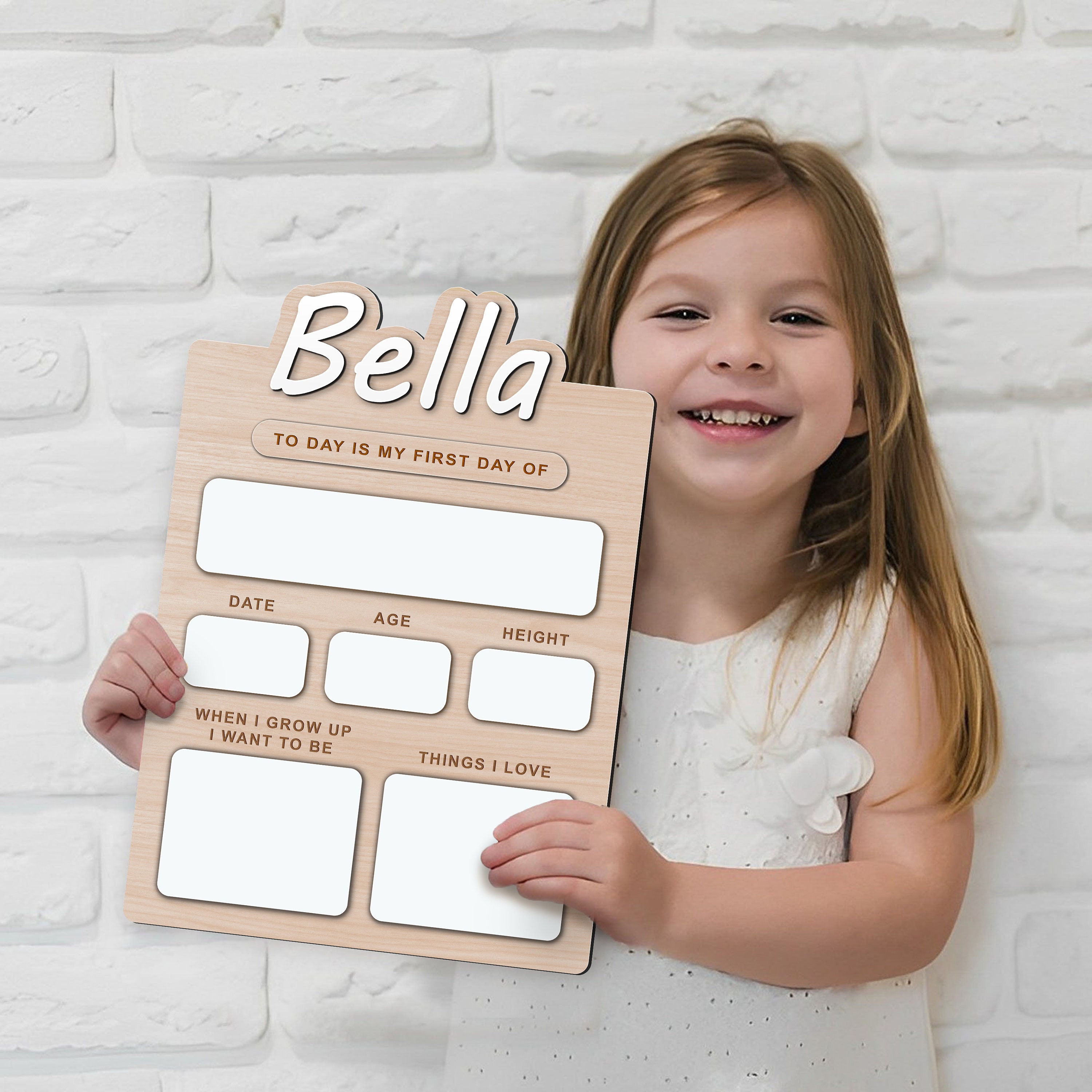 Personalized School Sign, First Day of School Sign, Back to School Sign ...